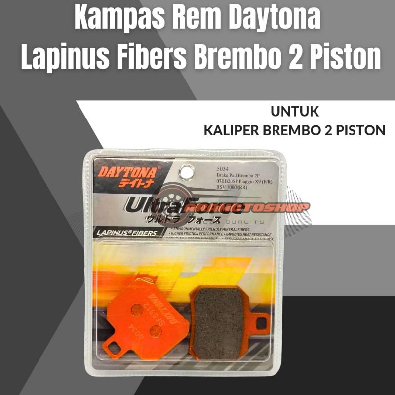 Jual Kampas rem Daytona lapinus brembo 2 piston | Shopee Indonesia