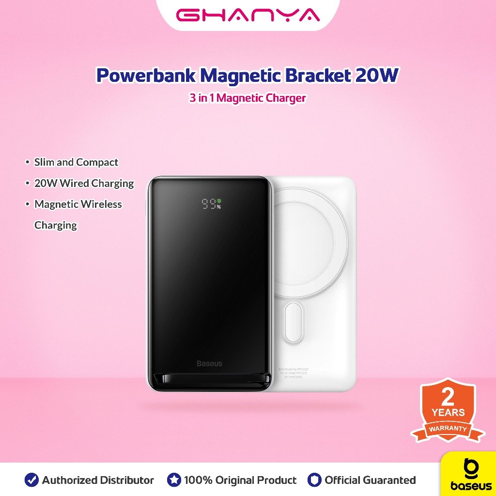 Jual Baseus Powerbank Magnetic Bracket 20W Wireless MagSafe Iphone 12 ...