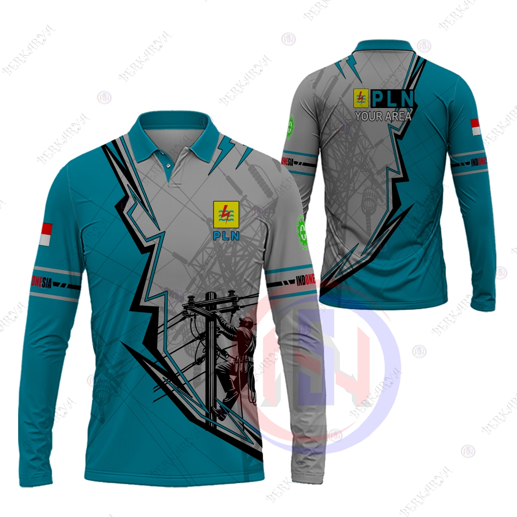 Jual Baju PLN / Kaos Polo Pria Jersey PLN Listrik Pintar Fullprint ...