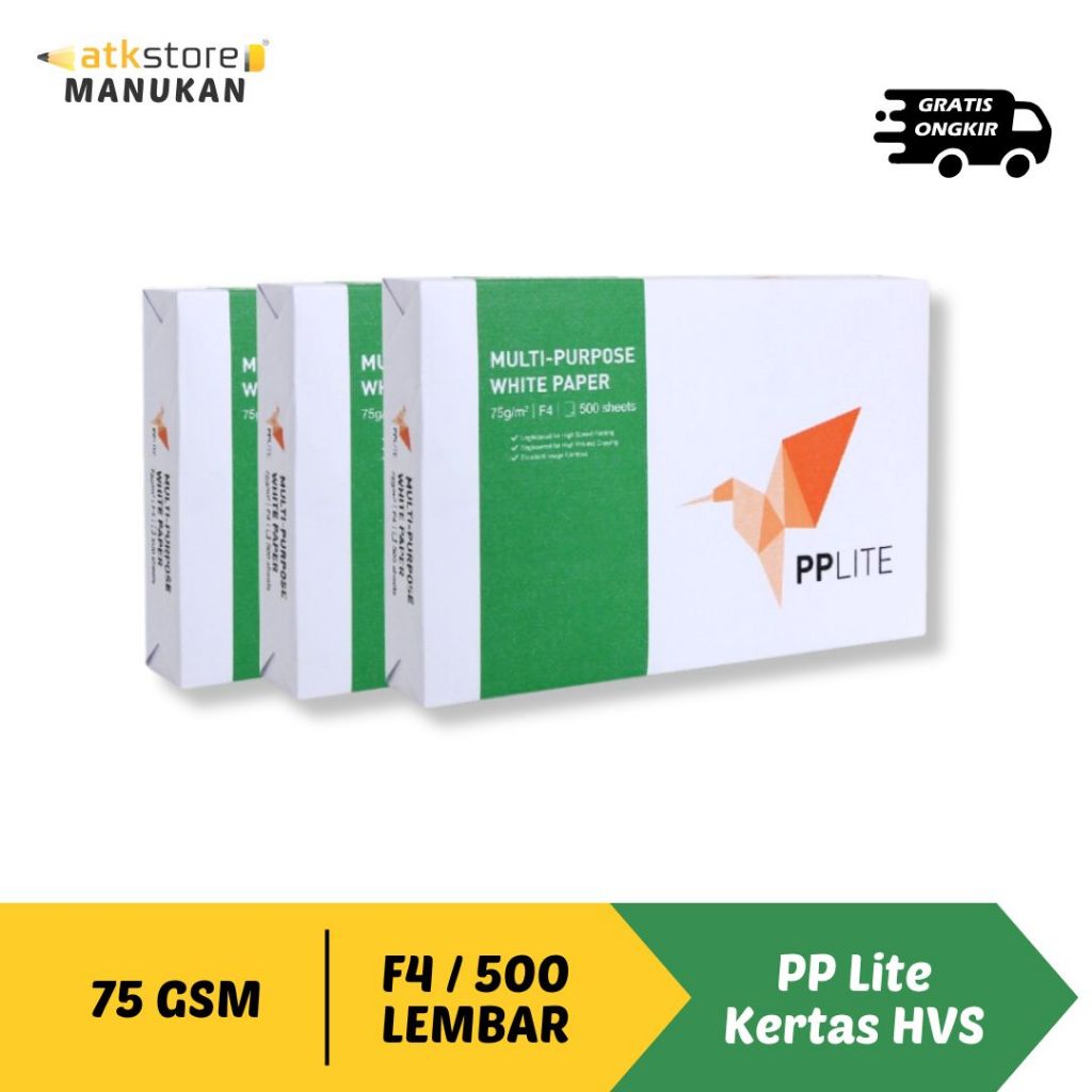 Jual [1 RIM] Kertas HVS PP LITE Ukuran Folio 1 Rim 75 Gsm KERTAS HVS ...
