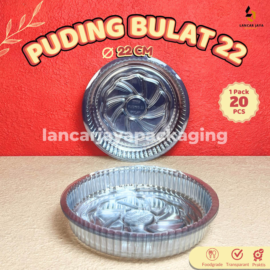 Jual Mika Puding Tray Alas Pudding Bulat Kotak 20 22 25 Nampan Tatakan ...