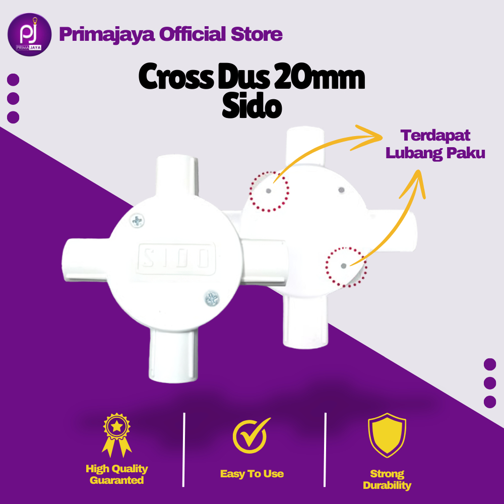 Jual Cross Dos Tdos Cabang 4 Warna Putih 20mm Kress T Dus Jalur ...