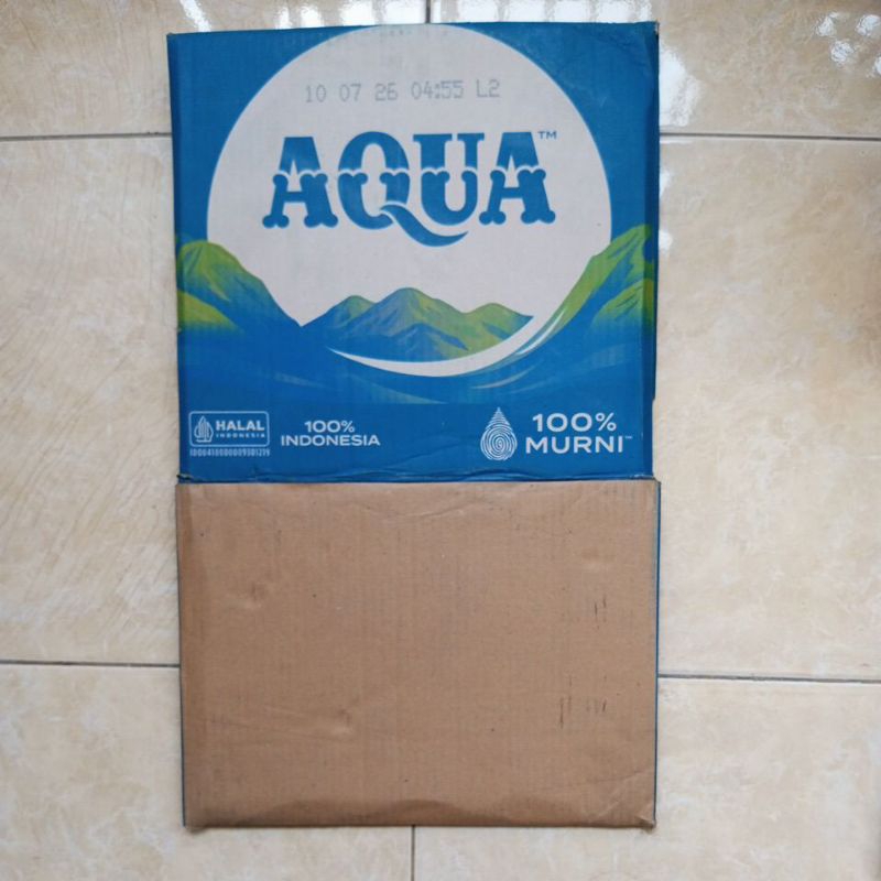 Jual kardus bekas minuman kemasan Aqua 1,5 liter | Shopee Indonesia