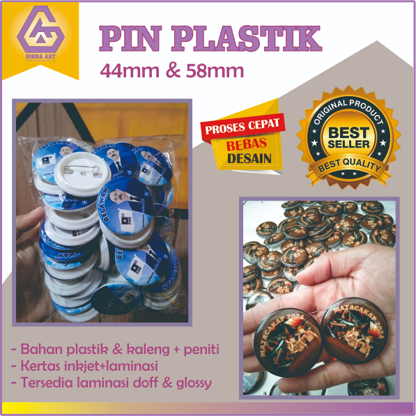 Jual Cetak PIN Bross Custom 44 mm | Shopee Indonesia