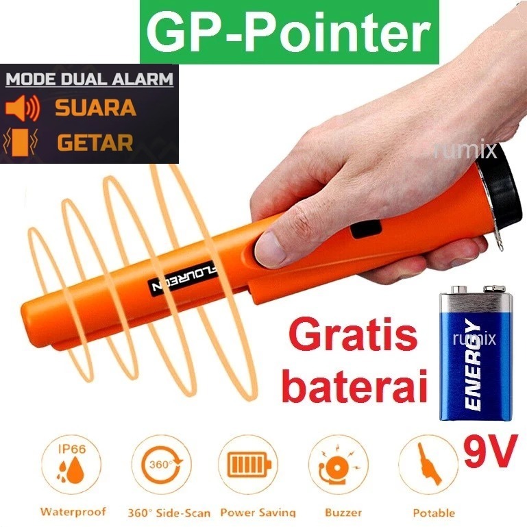 Jual GP Pointer S Metal Detector Alat Pendeteksi Logam Detektor Emas Harta Terpendam Metal Emas ...