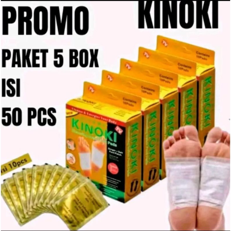 Jual PAKET SPESIAL [5 PACK ISI 50 PCS] KINOKI GOLD Koyo Detox Kinoki ...