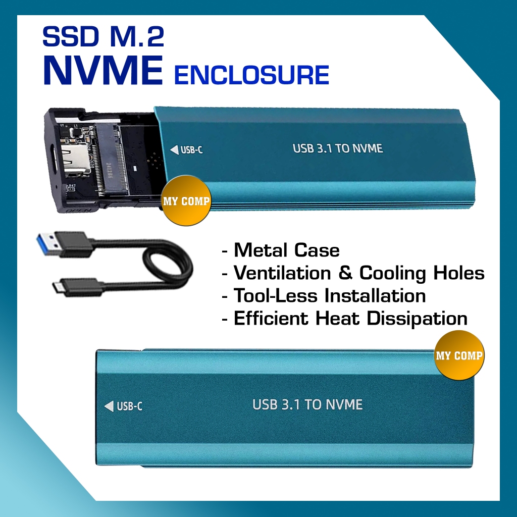 Jual SSD M.2 Nvme Metal Enclosure Casing Eksternal Case External M2 to ...