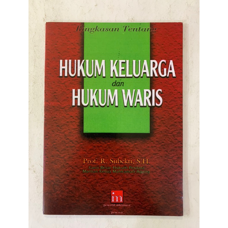 Jual hukum keluarga dan hukum waris by Prof r subekti | Shopee Indonesia