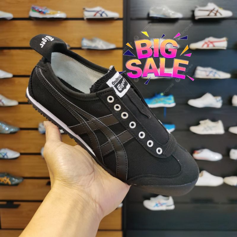 Jual Sepatu 0nitsuka Tiger Mexico 66 Slip On Black Canvas ORIGINAL ...