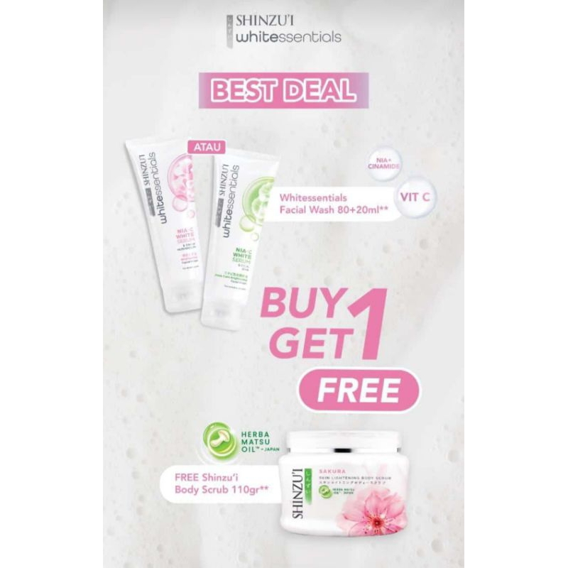 Jual PROMO!! Shinzu'i facial foam 80+20gr free bodyscrub 100gr | Shopee ...