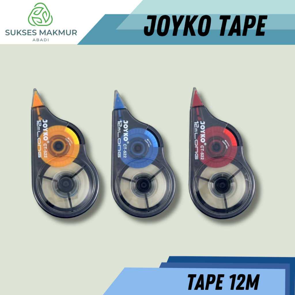 Jual JOYKO CORRECTION TAPE 12M CT522 TIPEX KERTAS JOYKO TIPX TIP X CT ...