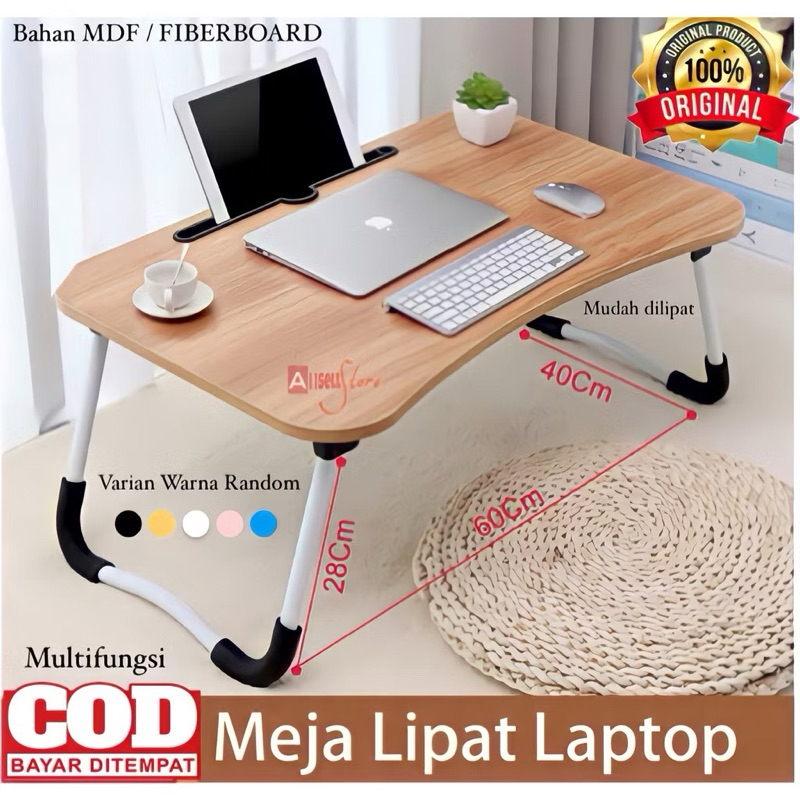 Jual (BISA COD) PROMO Meja Lipat Portable / Meja Lipat Belajar / Meja ...