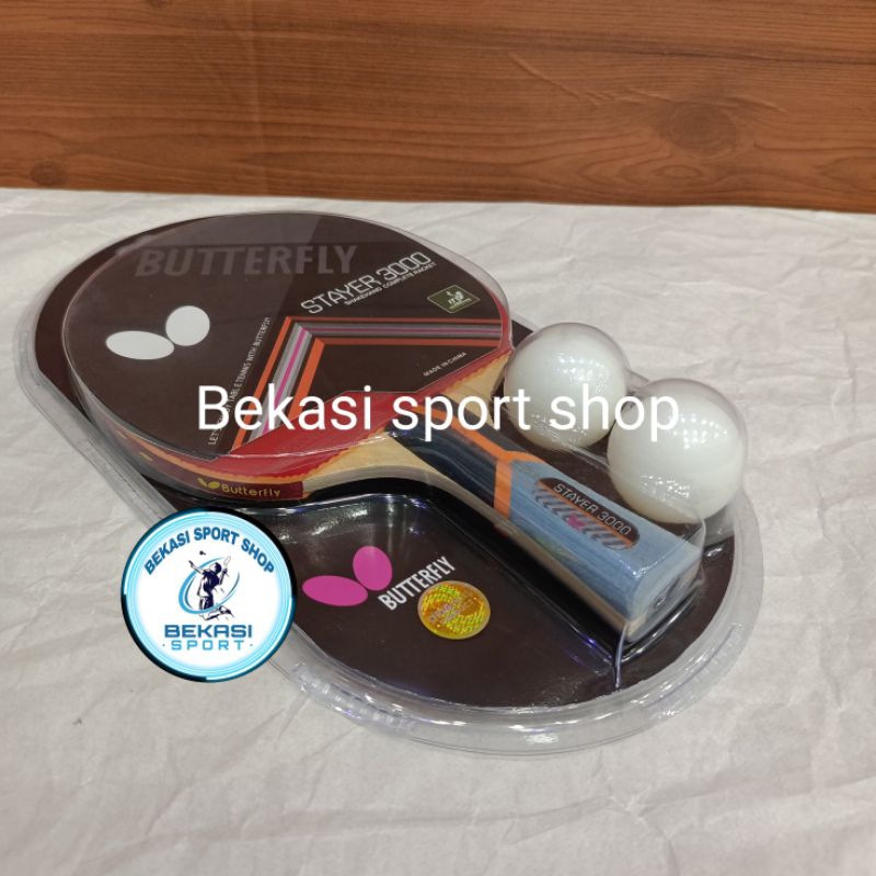 Jual BAT/BED PINGPONG TENIS MEJA BUTTERFLY STAYER 3000 ORIGINAL | Shopee Indonesia