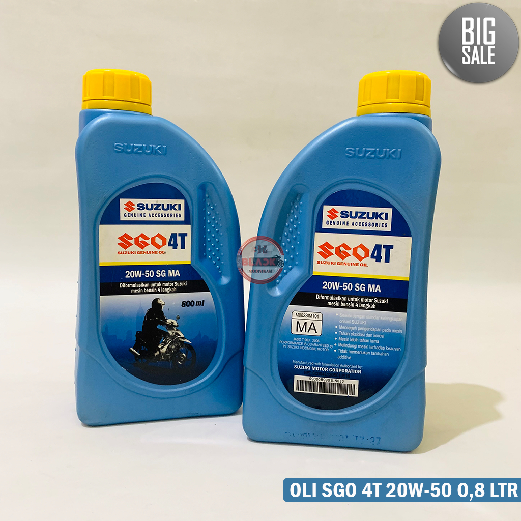 Jual Oli SGO Suzuki 4T Original 20W-50 800 ML Oli ecstar 0,8 LTR ...