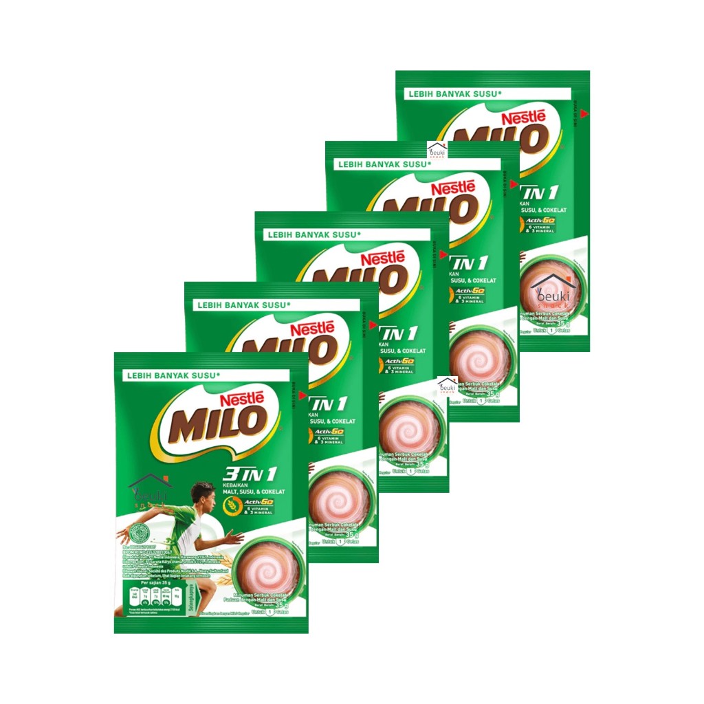 Jual 5PCS Nestle Milo 3in1 Minuman Serbuk Cokelat | Shopee Indonesia