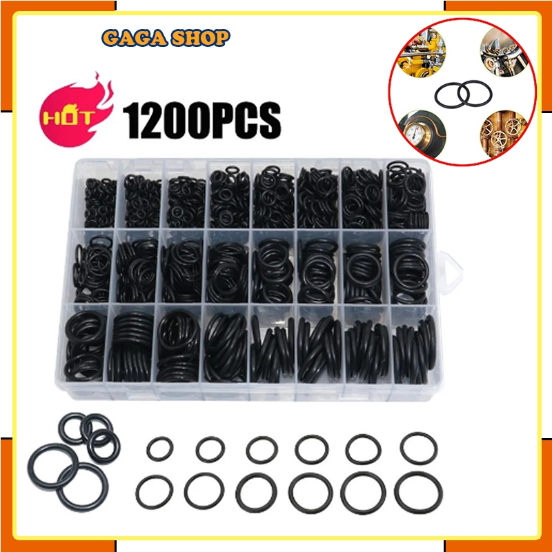 Jual 1200pcs Karet Seal O Ring HNBR / Rubber O Ring Seal Tightening +Box COD | Shopee Indonesia
