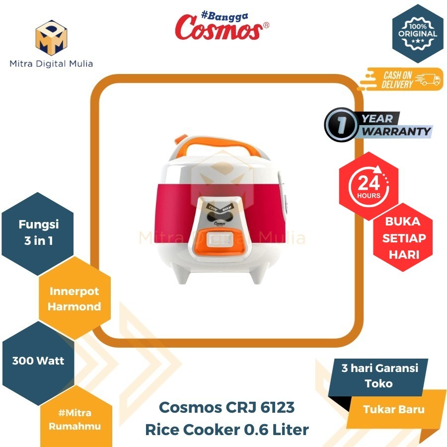 Jual Cosmos CRJ 6123 Rice Cooker 0.6 Liter | Shopee Indonesia