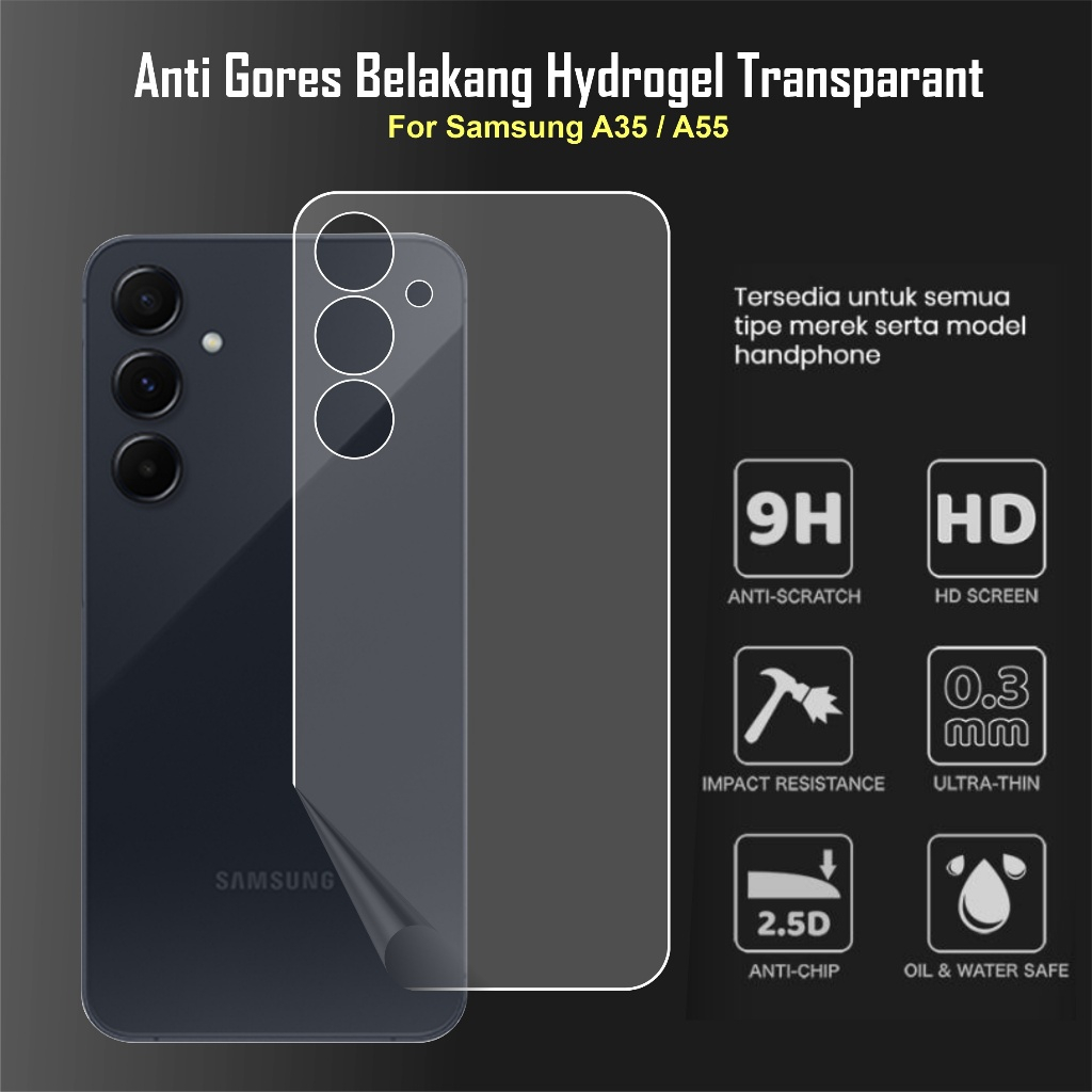 Jual Skin Samsung A55 A35 A25 A16 A15 M15 A06 M54 M34 A54 A34 A05 Hydrogel Transparant Pelindung ...