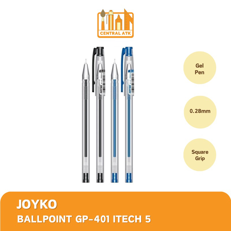 Jual PULPEN / BOLPEN / BALLPOINT GEL JOYKO GP-401 ITECH ( 1 PACK ) | Shopee Indonesia