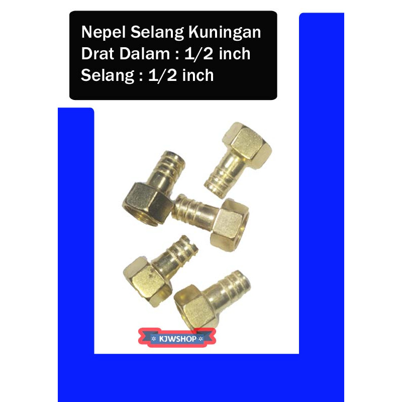Jual NSDD Nepel Selang Kuningan Drat Dalam 1/2 inch x 1/2 inch Nepel ...