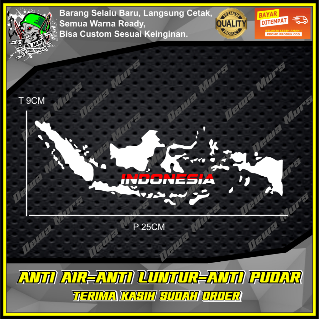 Jual Cutting Sticker PETA INDONESIA | Shopee Indonesia