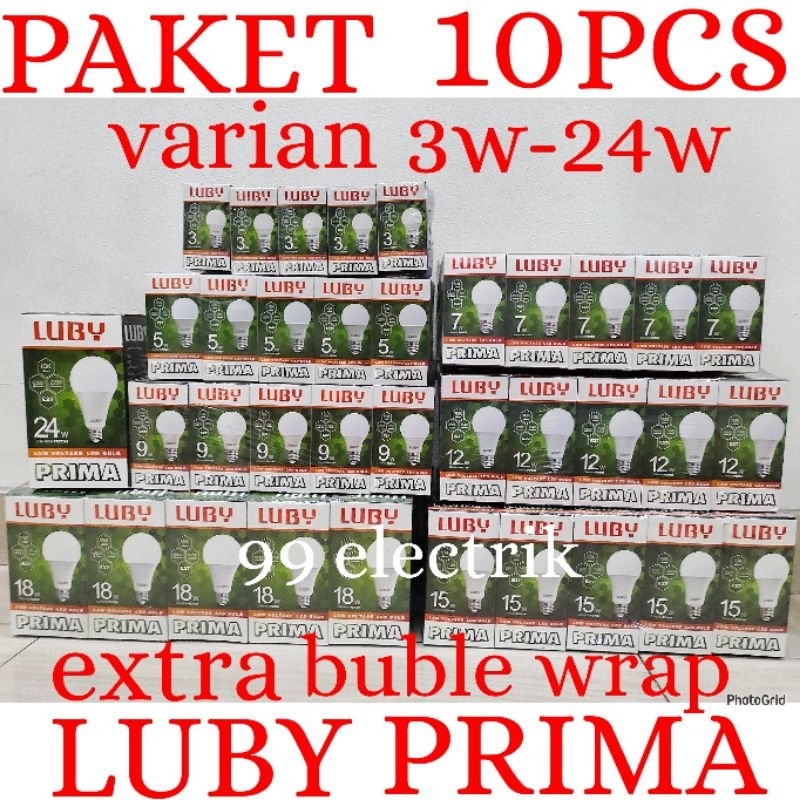 Jual BOHLAM LED / LAMPU LED LUBY PRIMA PAKET 10 PCS | Shopee Indonesia