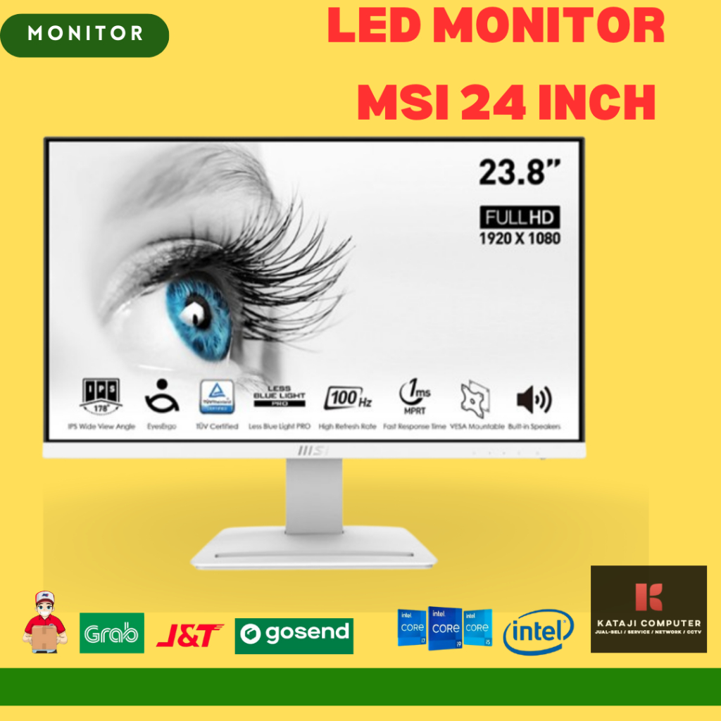 Jual LED MSI PRO 24 INCH MSI PRO MP2412 23.8" FHD 100Hz Monitor ...