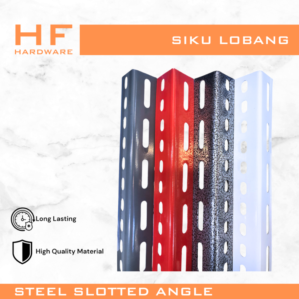 Jual HF HARDWARE Steel Slotted Angle / Siku Rak Lobang / Siku Lubang ...