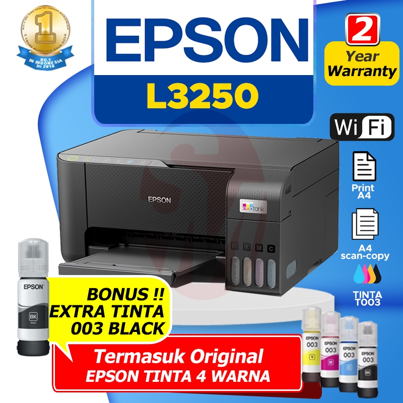 Jual PRINTER EPSON L3250 ALL IN ONE PRINT SCAN COPY WIRELESS | Shopee Indonesia