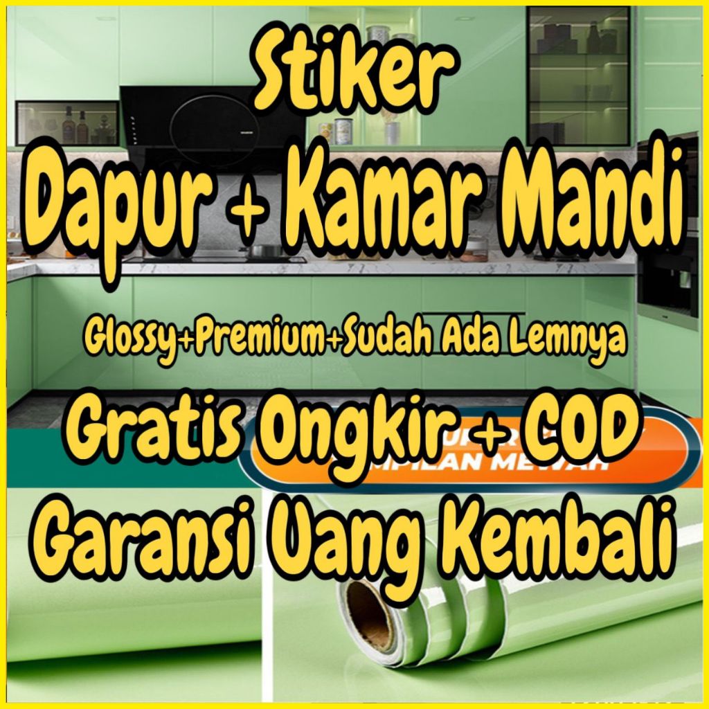 Jual Wallpaper kitchen set sticker lemari stiker kitchen set kulkas ...