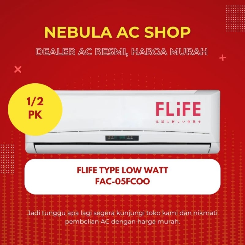 Jual AC Flife By Gree Low Watt 1/2 PK Tipe FAC05FCOO | Shopee Indonesia