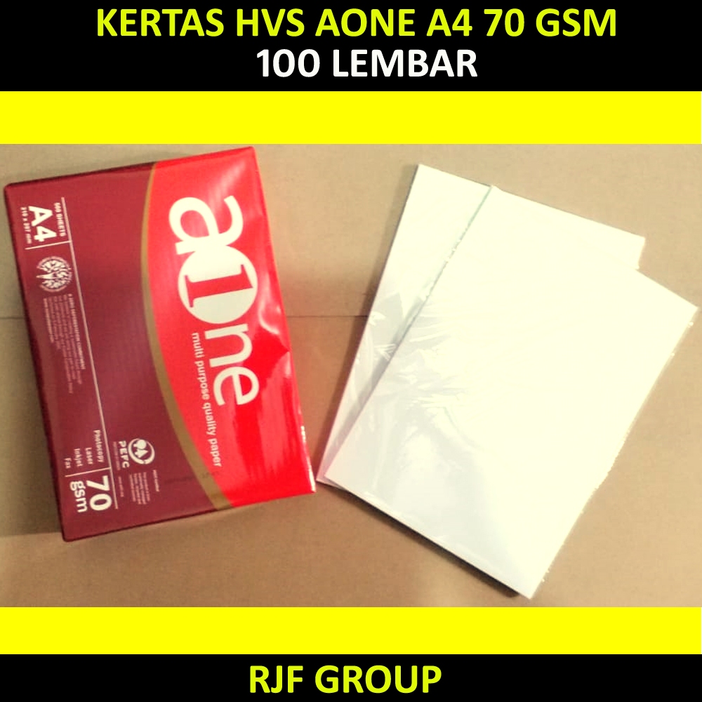 Jual KERTAS HVS AONE FC 70 A4 100 LEMBAR | Shopee Indonesia