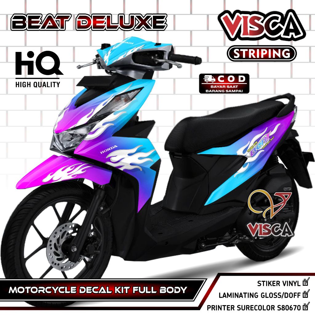 Jual Decal Beat Deluxe 2020 2021 2022 Full Body - Stiker Motor Beat ...