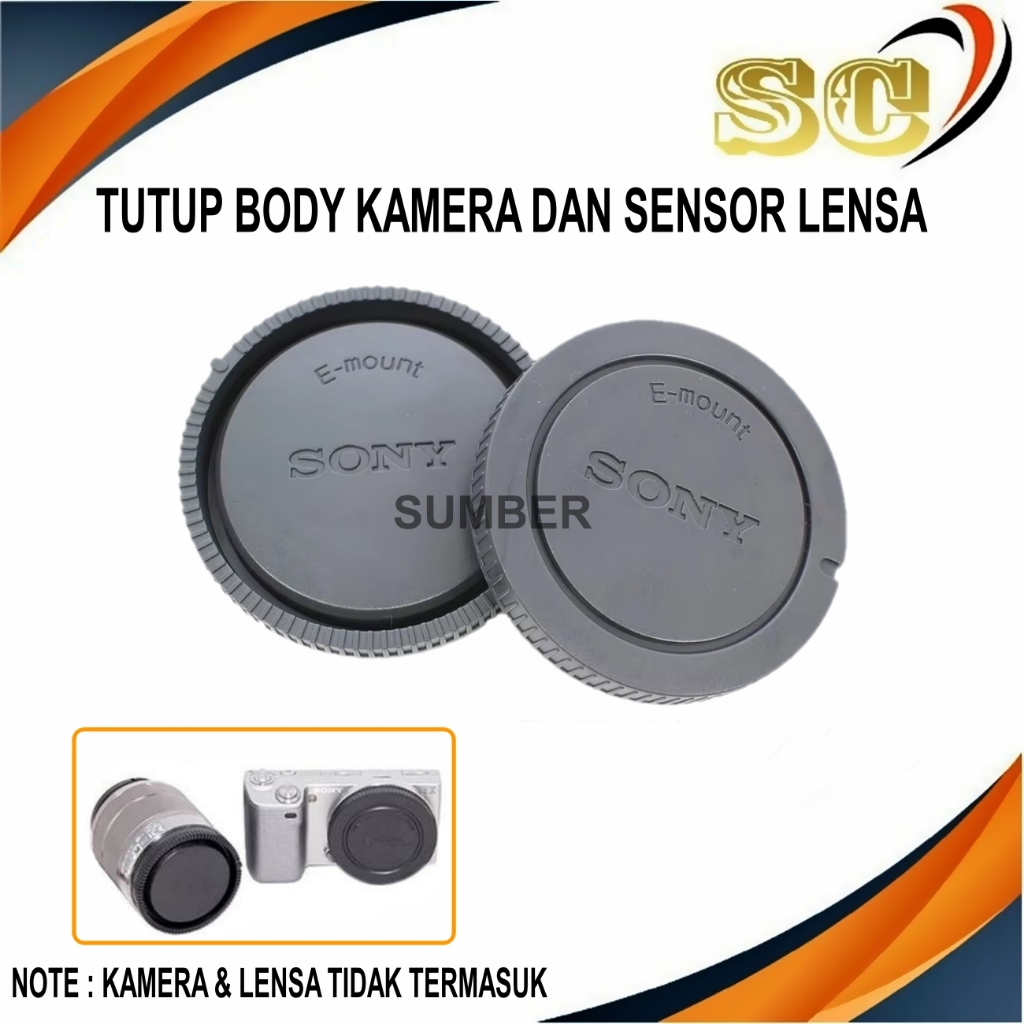 Jual Body Cap and Rear Cap for Sony Mirrorless / Tutup Body Kamera dan ...