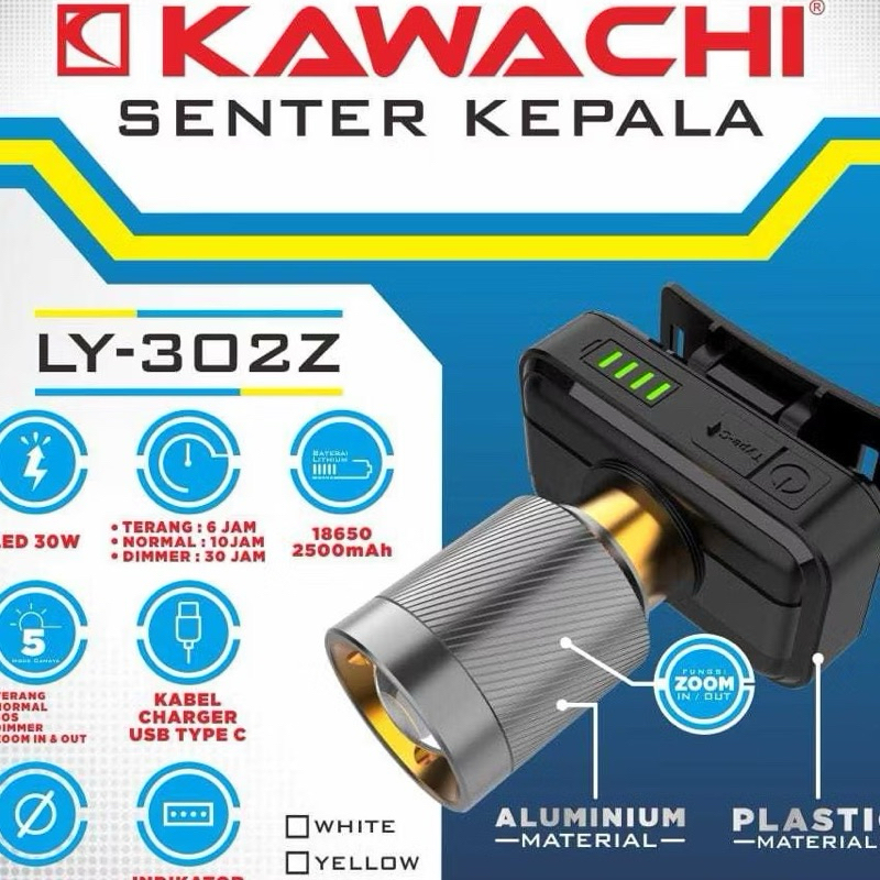 Jual senter kepala headlamp senter portable cahaya terang baterai awet ...