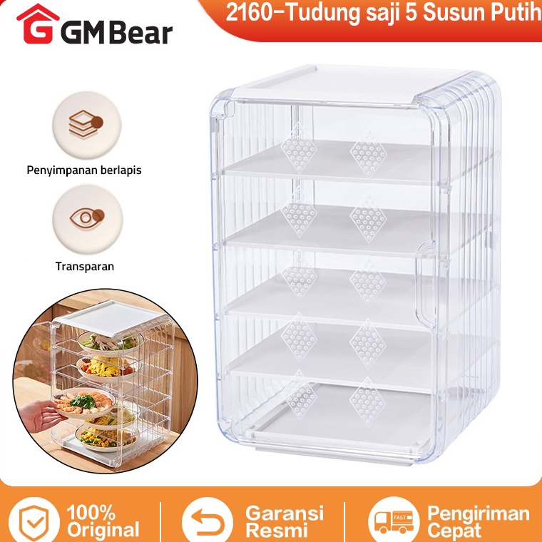 Jual Top Produk GM Bear Tudung Saji Rak Akrilik 5 Susun 216 Food Rack ...