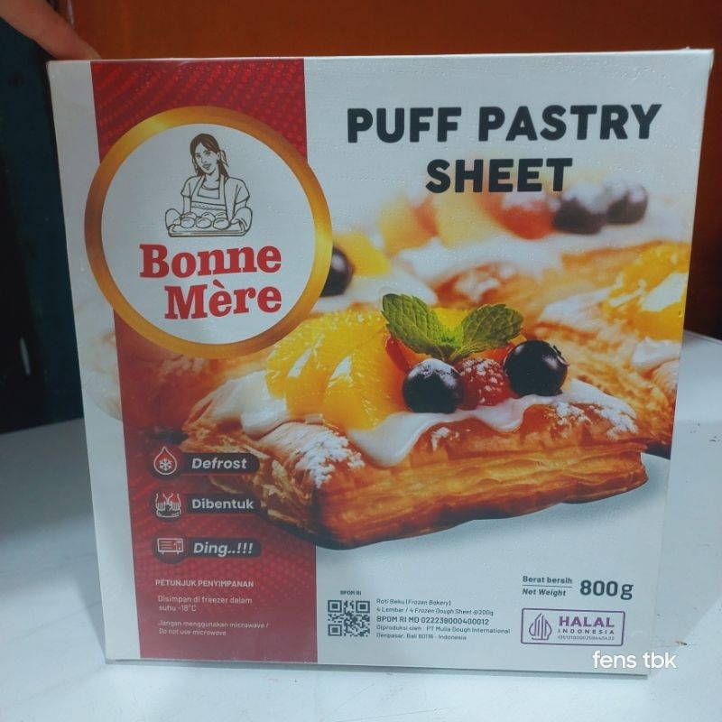 Jual BONNE MERE PUFF PASTRY SHEET 800 GR / KULIT PASTRY / PUFF PASTRY ...