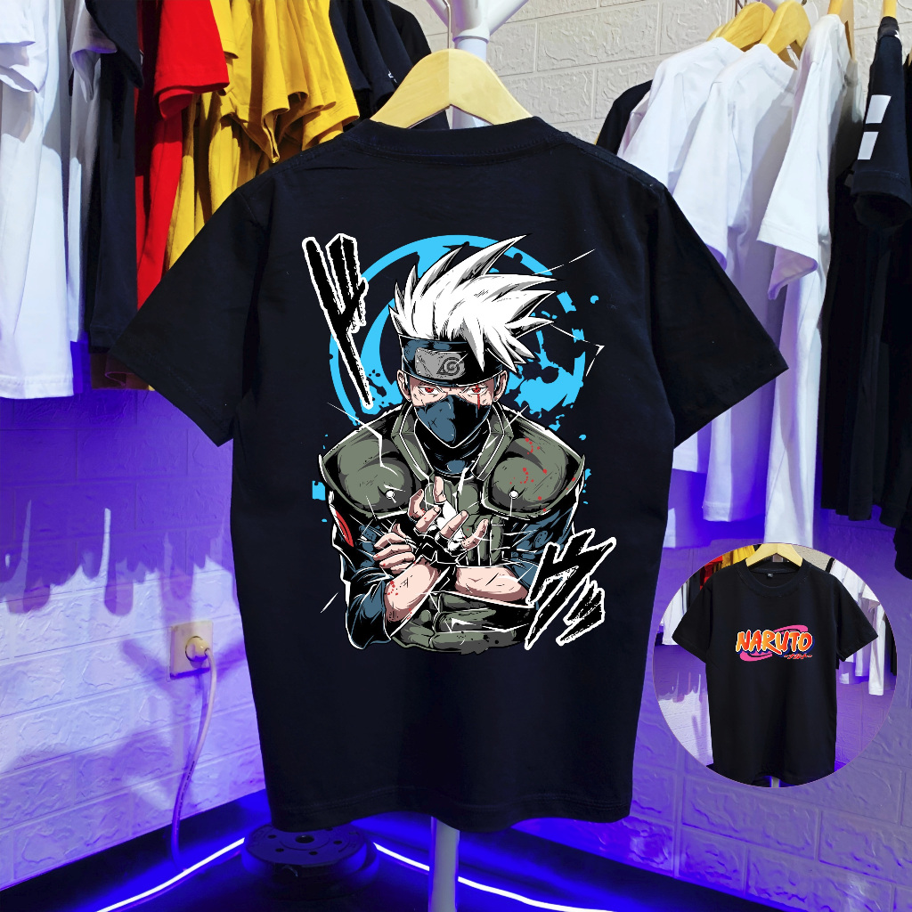 Jual Baju Kaos Anak Laki Laki Anime Naruto Kakashi 1-13 Tahun Katun ...