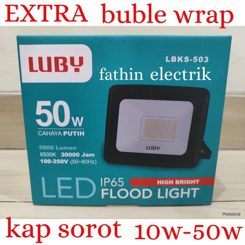 Jual LAMPU SOROT / KAP SOROT GARANSI 1 TAHUN LBKS 503 10w-50w LUBY | Shopee Indonesia