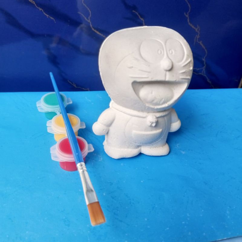 Jual DORAEMON#PATUNG,3D GYPSUM, MEWARNAI, UKURAN, BESAR. | Shopee Indonesia