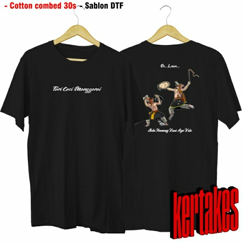 Jual T-SHIRT TARI CACI MANGGARAI(katun combed 30s) | Shopee Indonesia