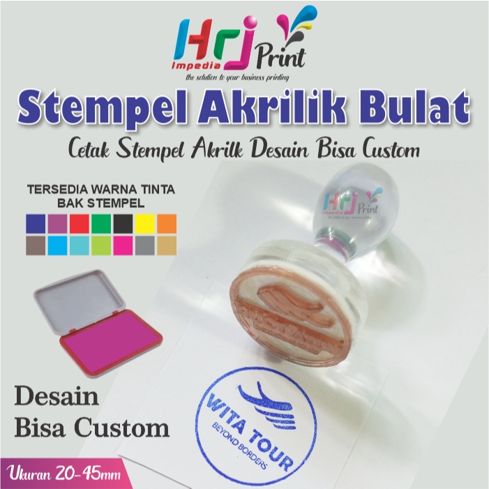 Jual Cetak Stempel Akrilik Ukuran Bulat Desain Custom | Cetak Stempel ...