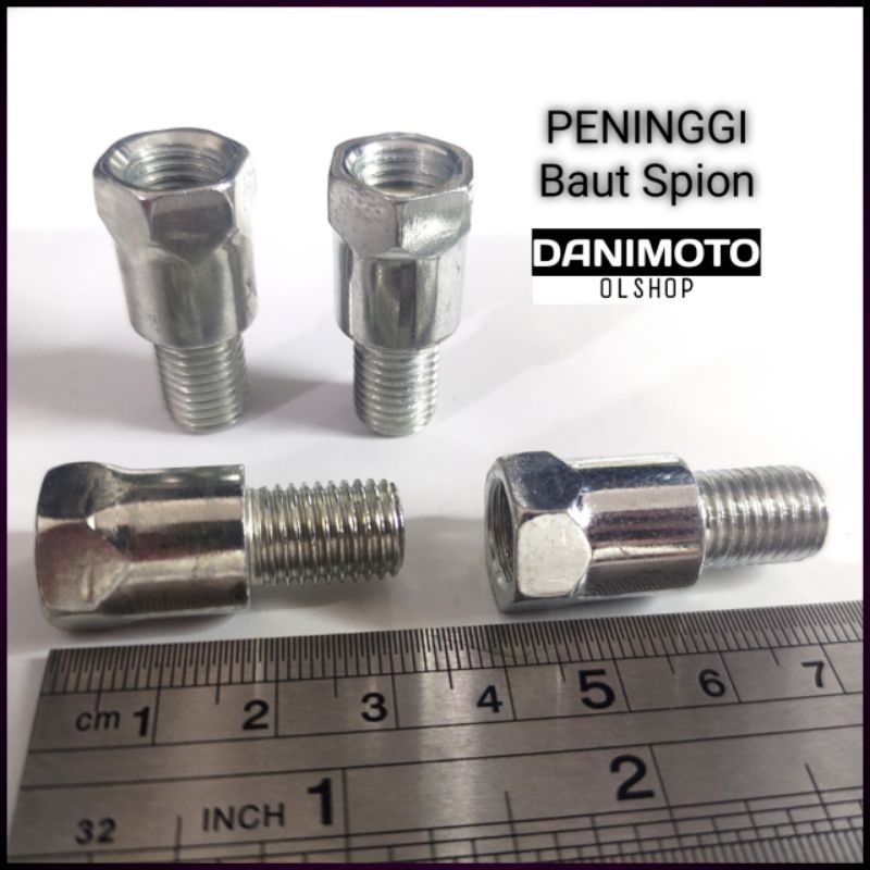 Jual Baut Peninggi Spion 4pcs Ukuran 14 dapat 2 Drat kanan + 2 Drat ...