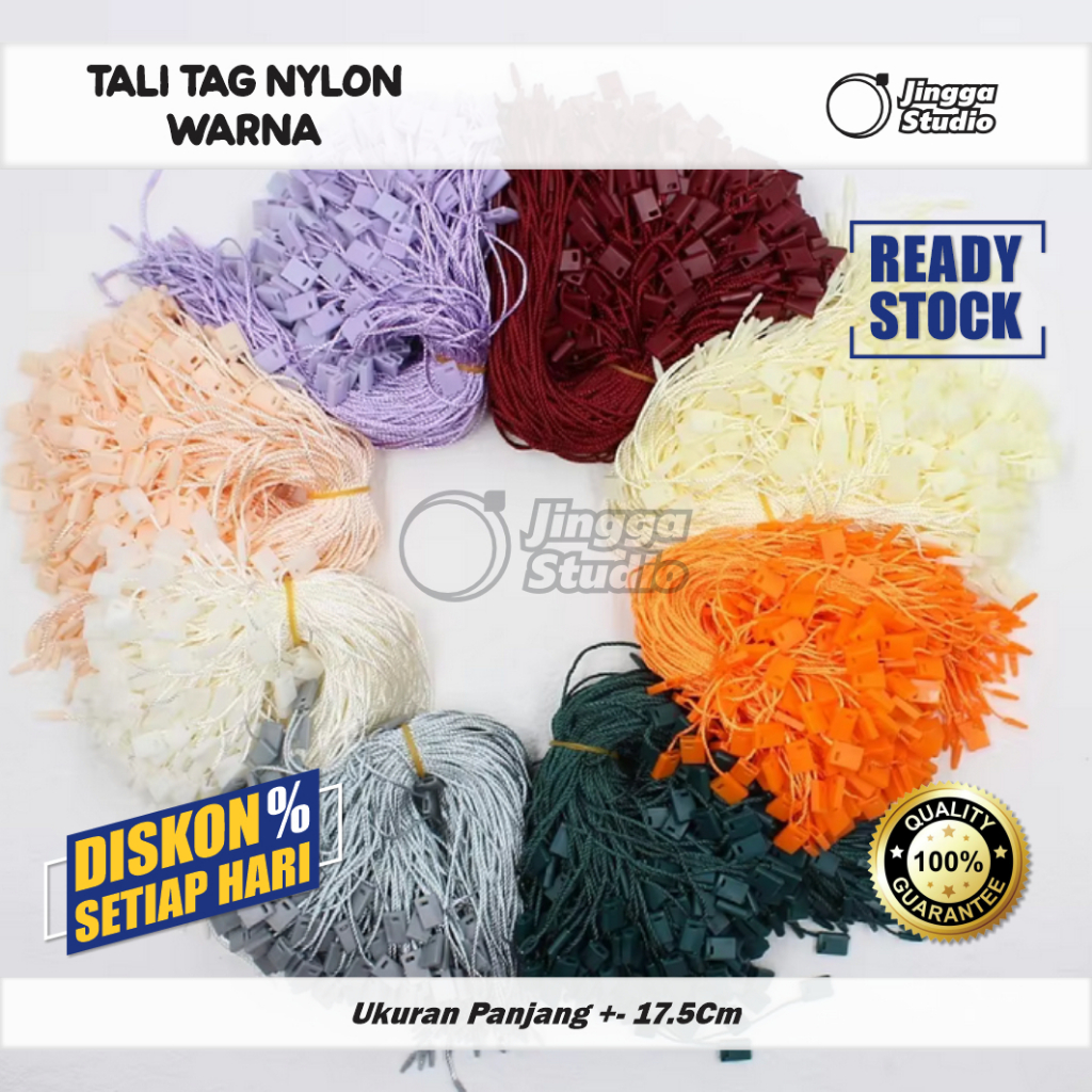 Jual Tali Hang Tag Nylon Warna isi 100 Pcs | Shopee Indonesia