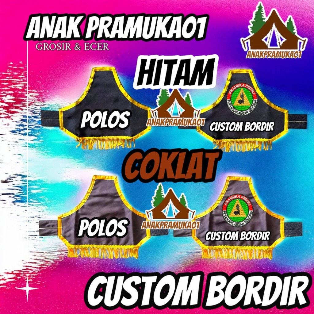Jual Ban lengan Pramuka penegak perekat rumbai ( custom bordir ...