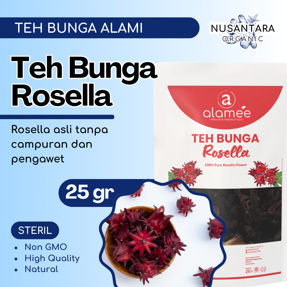 Jual Alamee Teh Bunga Rosella Kering Rosela Tea Flower Merah Premium Organik Red 25gr | Shopee ...