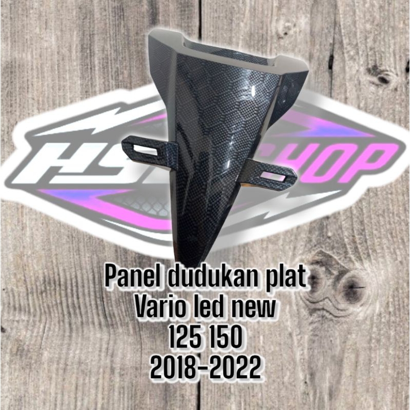 Jual Panel dudukan plat carbon wtp motif hexagonal vario led new 125 ...