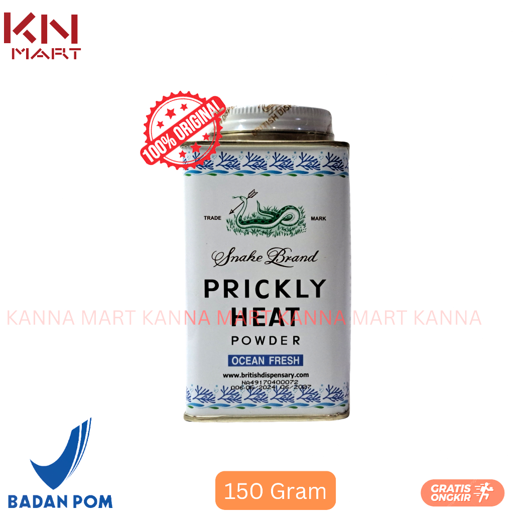 Jual Prickly Heat Powder Ocean Fresh 150 Gram Snake Brand | Shopee ...