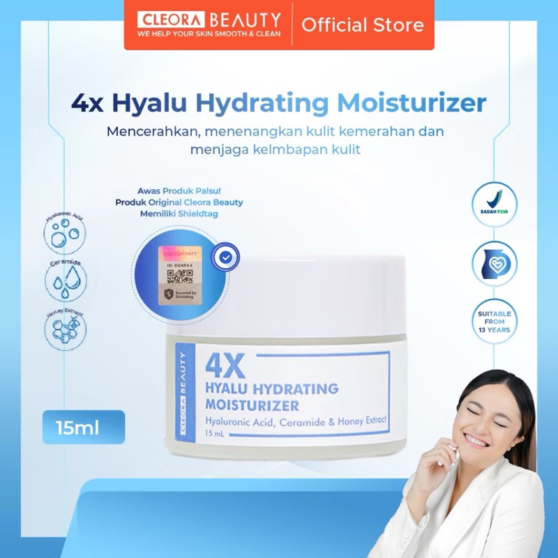 Jual Cleora 4x Hyalu Hydrating Moisturizer Gel Untuk Melembabkan Wajah ...