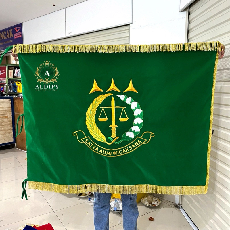 Jual Bendera Pataka Rapati Kejaksaan Dua Muka depan Belakang Logo ...